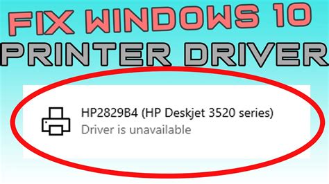 How To Resolve Hp Printer Driver Unavailable Windows 10