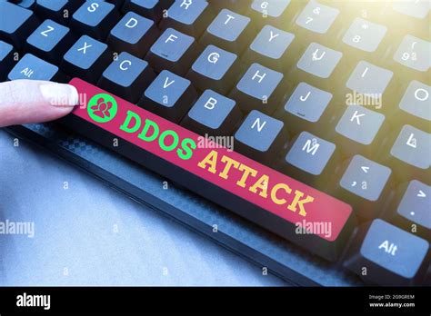 Conceptual Display Ddos Attack Business Overview Disturbed Access To The Normal Server Caused