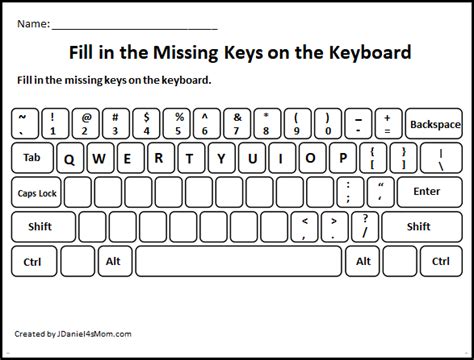 Computer Keyboard Worksheets