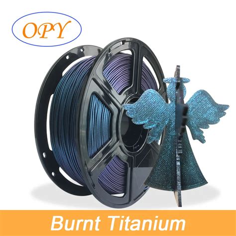 3d 인쇄 재료 Opy 멀티 컬러 Pla 3d 필라멘트 1kg 175mm 100g 10m 번트 티타늄 성운 보라색 반짝임 반짝이 변경 컬러 인쇄 플라스틱 핸드폰닷컴