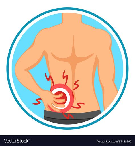 Back Pain A Person Logo On White Royalty Free Vector Image