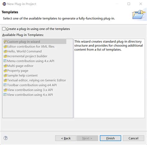 Eclipse I Create A Plug In Project But There Is No Plug In With A Popup Menu Template How To