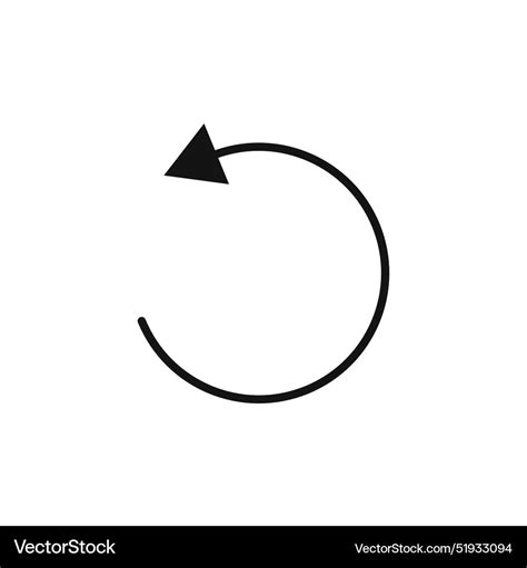 Undo Arrow Icon Ideal For Reversing Actions Vector Image