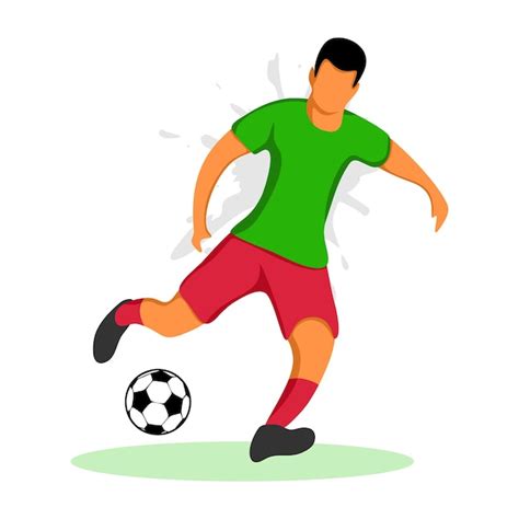 Ilustración De Jugador De Fútbol De Estilo Plano De Dibujos Animados