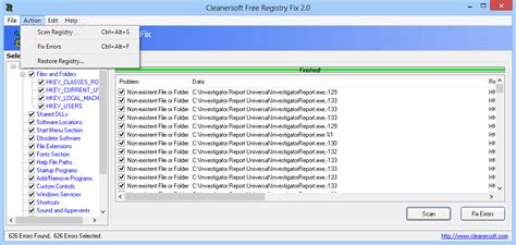 cleanersoft free registry fix download softpedia