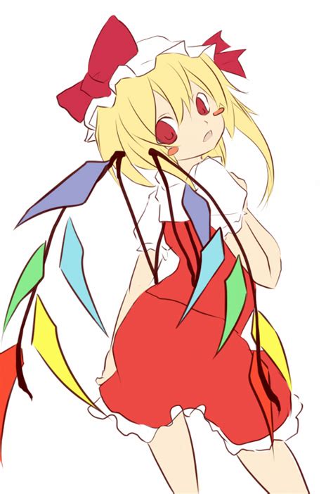 Safebooru 1girl Back Blonde Hair Bow Female Flandre Scarlet Hat Mob