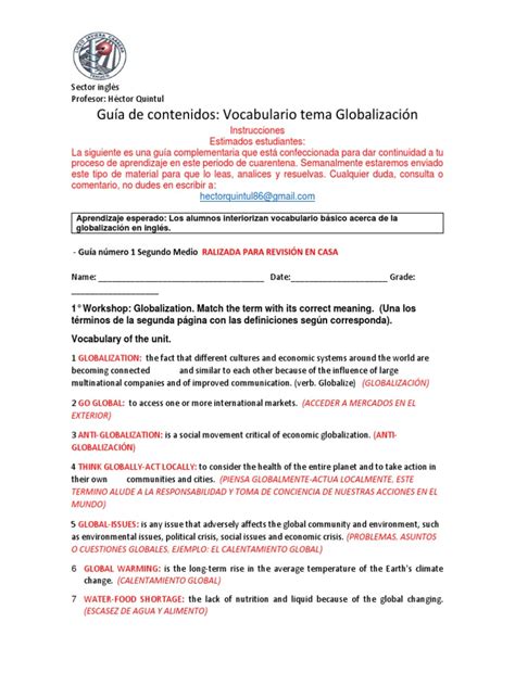 Guian1 2medios Vocabulary Globalization Termsresuelta Descargar