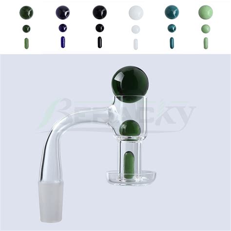 Full Weld Beveled Edge Quartz Terp Slurper Banger Mm With Marble Set Full Weld And