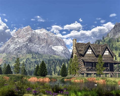Mountain Cabin Desktop Wallpaper Wallpapersafari