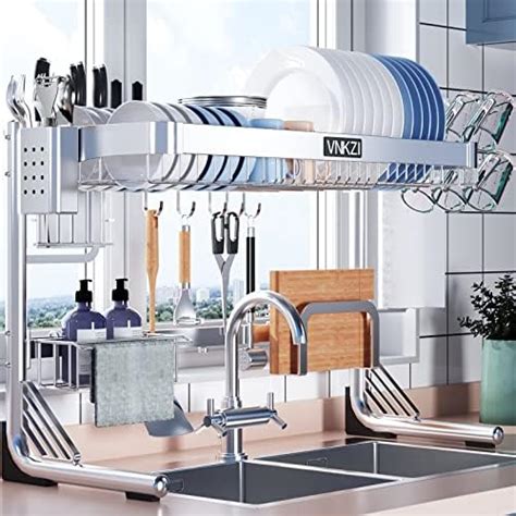 Amazon Over The Sink Dish Drying Rack Adjustable 21 7 39 4 2
