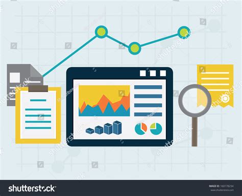 Programming Process Web Analytics Elements Flat Stock Vector Royalty