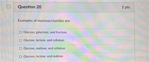 Solved Examples Of Monosaccharides Are Glucose Galactose