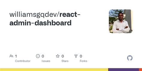 GitHub Williamsgqdev React Admin Dashboard
