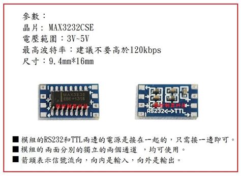 【微控】含稅附發票、mini Rs232 模組 Max3232 Rs232電位轉ttl電位 轉換板 串口轉換板 露天市集 全台最大的
