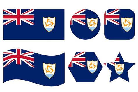 Ilustración Simple De La Bandera De Anguila Para El Día De La