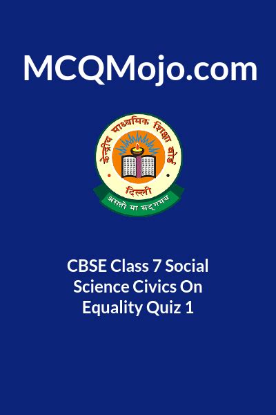 CBSE Class Social Science Civics On Equality Quiz