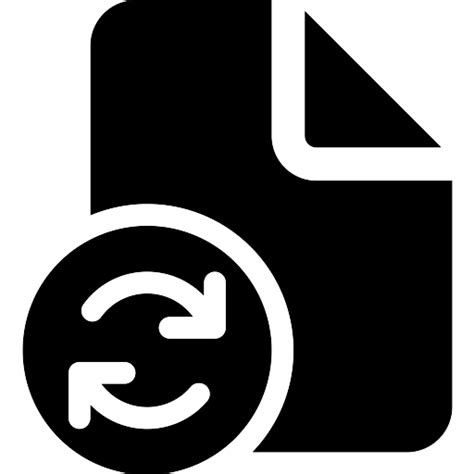 Document Sync Icon Vector Download Free Svg Png