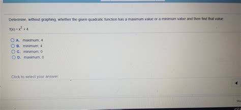 solved determine without graphing whether the given