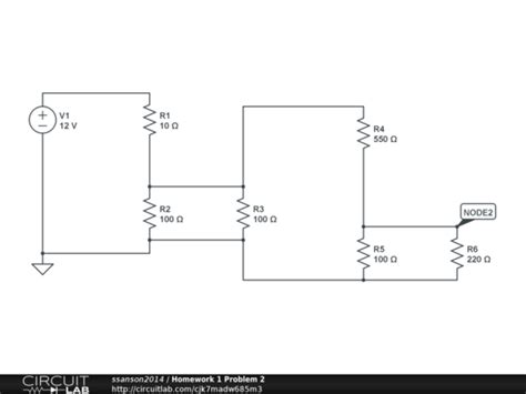 Homework 1 Problem 2 Circuitlab