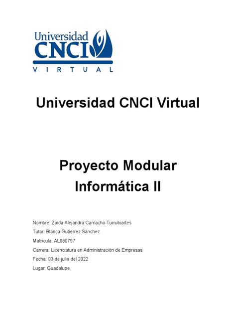 Proyecto Modular Informatica Ii Pdf Informática Software