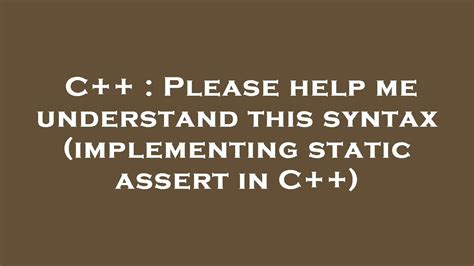 C Please Help Me Understand This Syntax Implementing Static Assert