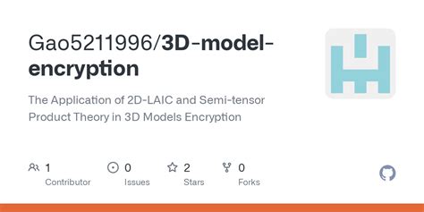 github gao5211996 3d model encryption the application of 2d laic and