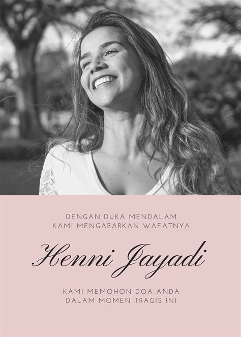 Contoh Pengumuman Kematian Gratis And Siap Edit Canva