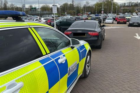 Audi Seized After Police Stop Driver At Retail Park In Rugby
