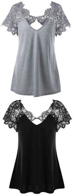 Plus Size Cutwork Lace Trim T Shirt Clothes Fashion Outfits Fashion