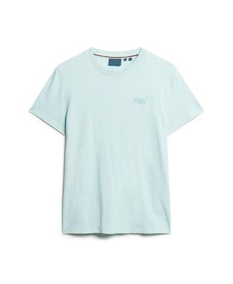 Homme T Shirt Essential Logo En Coton Bio Vert Menthe Clair Chiné