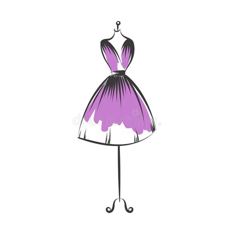 Dummy Dress Hand Drawing Illustration Vector Stock Vector