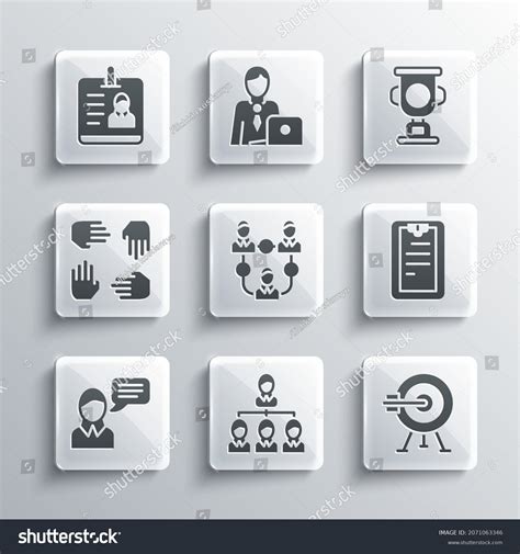 Set Hierarchy Organogram Chart Target Arrow Stock Vector Royalty Free 2071063346 Shutterstock