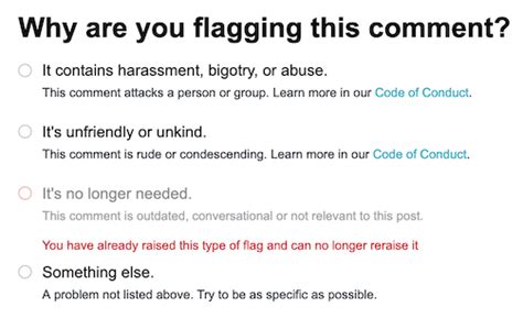 Show Which Comment Was Flagged When Reviewing Flag Summary Meta Stack