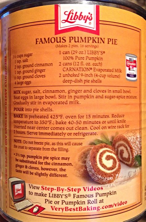 Libbys Pumpkin Pie