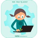 Female Computer User Vector Image Free SVG