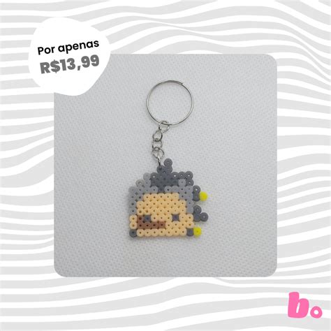 Chaveiro Genya Shinazugawa Demon Slayer Hama Beadsperler Beads