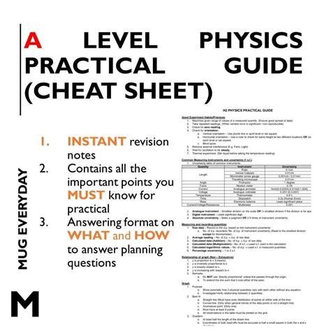 A Level Physics Practical Cheat Sheet Master The Art Of Experimental