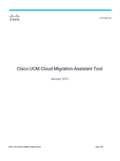 Cisco Ucm Cloud Migration Assistant Pdf Cloud Computing Cisco Systems
