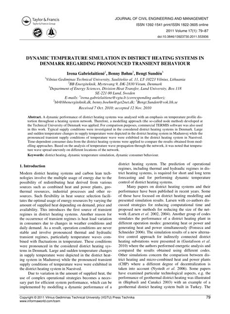 Pdf Dynamic Temperature Simulation In District Heating Systems In