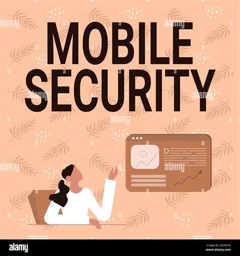 Sign Displaying Mobile Security Concept Meaning Protection Of Mobile Phone From Threats And