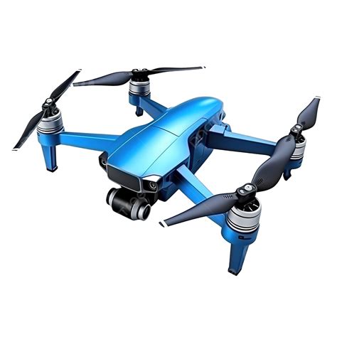 Quadcopter In Realistic Style Blue Drone With Camera Colorful Png Illustration Copter Drone