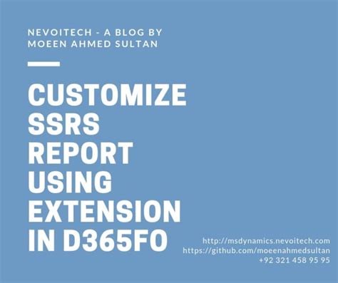Create Customize Ssrs Report For Microsoft Dynamics 365 By