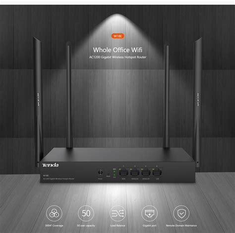 Tenda W18E AC1200 Gigabit Wireless Hotspot Router อปกรณกระจายสญญาณ