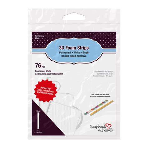 3d Foam Strips 76 Pieces 093616012307
