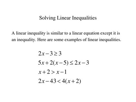 PPT Solving Linear Equations And Inequalities PowerPoint Presentation ID