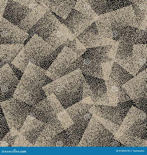 Vector Abstract Stippled Weird Seamless Pattern Stock Vector