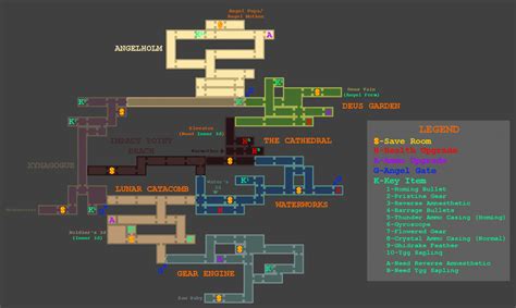 Angels Gear Minimap Save Room Health Upgrade Ammo Upgrade Angel