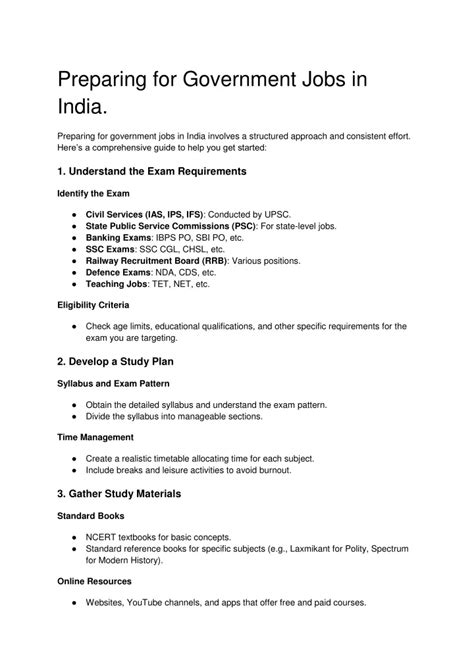 Ppt Preparing For Government Jobs In India Powerpoint Presentation