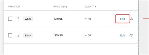 Add Edit Button To Variations List Items · Issue 35787 · Woocommerce