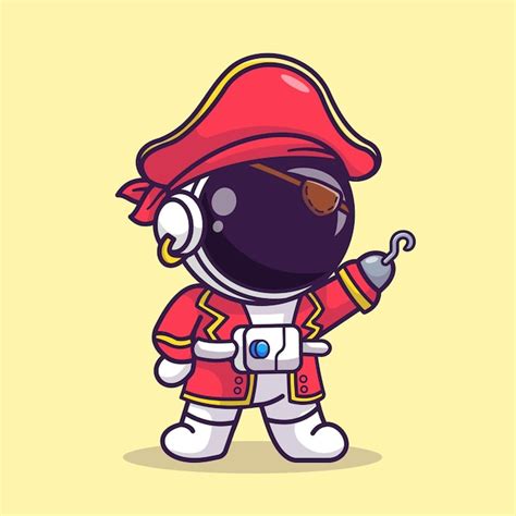 Ilustração Bonito Do ícone Do Vetor Dos Desenhos Animados Do Pirata Do